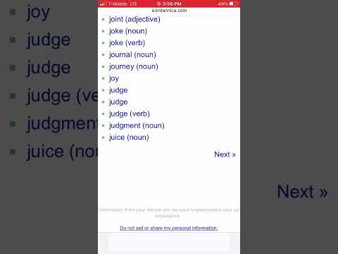 Some Words that start with the letter J