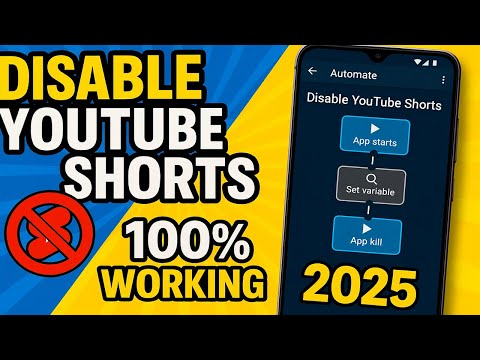 Disable YouTube Shorts using Automate App on Android - 100% Working 2025