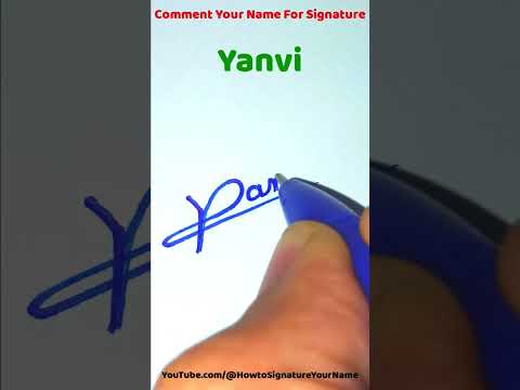 Yanvi name signature #signature #sign #style #design #art #name #howtosignatureyourname #shorts