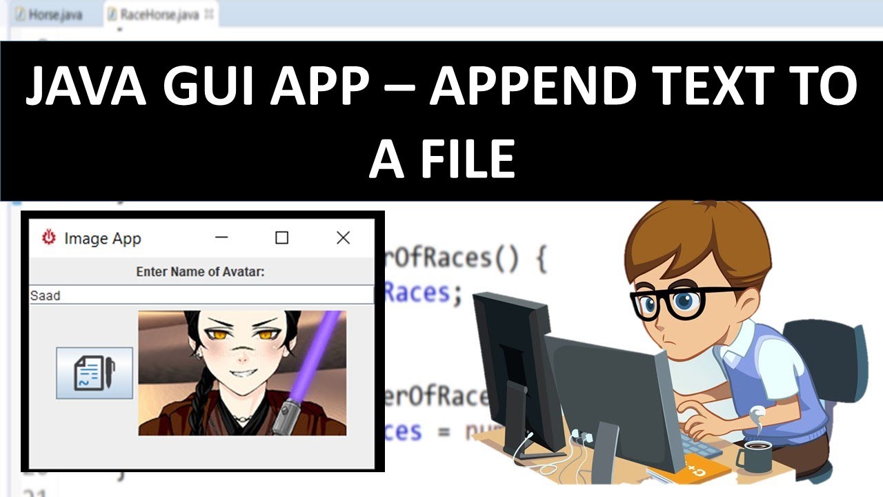 Append to a Text File - Java GUI Application