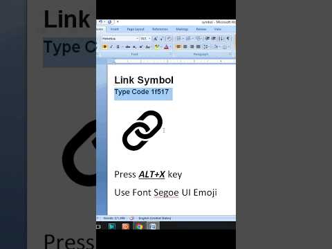 Link 🔗 Symbol in Ms Word #computerthecourse #msword #viral #shorts