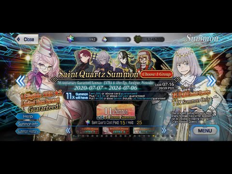 FGO 7th anniversary GSSR Extra 6 summons