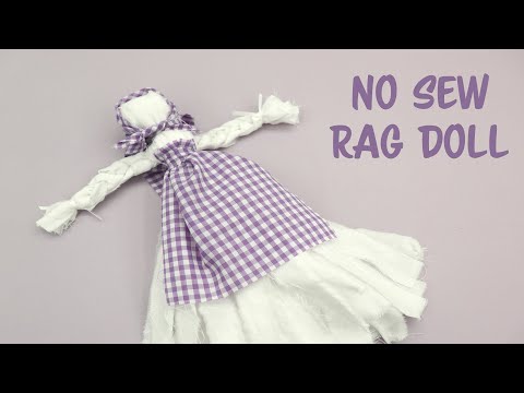 No Sew Rag Doll Detailed Instructions - Historical, Old-fashioned, easy craft, kids, fun, pioneer