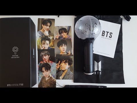 BTS official lightstick ver.3 Army Bomb unboxing