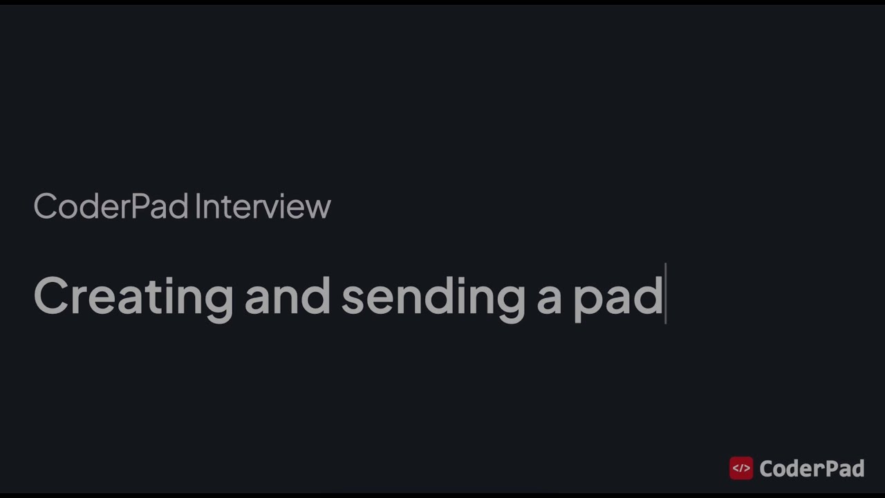 Getting started with Interview part 1: Creating and sending a pad