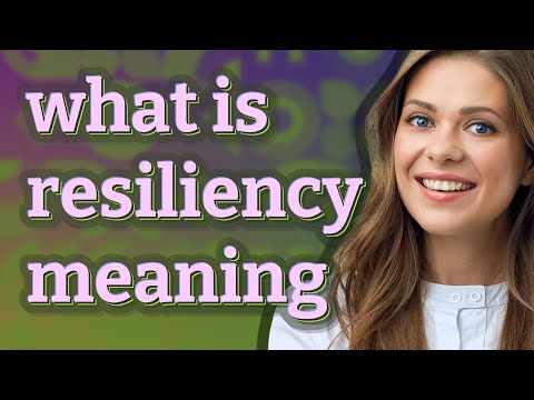 Resiliency | meaning of Resiliency