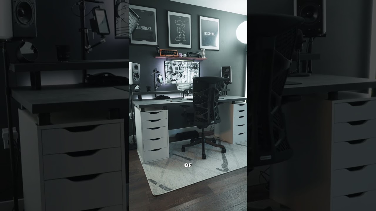 IKEA desk hack revamped #desksetup #gaming #gamingsetup