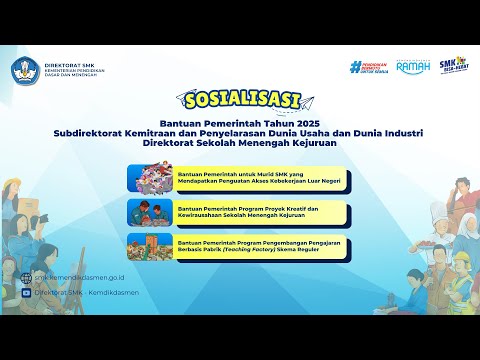 Sosialisasi Bantuan Pemerintah Subdit Mitras DUDI Direktorat SMK Tahun 2025