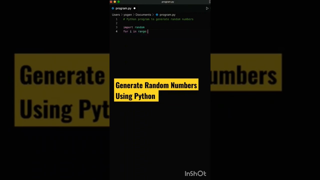Python program to generate random numbers #shorts#coding#programming