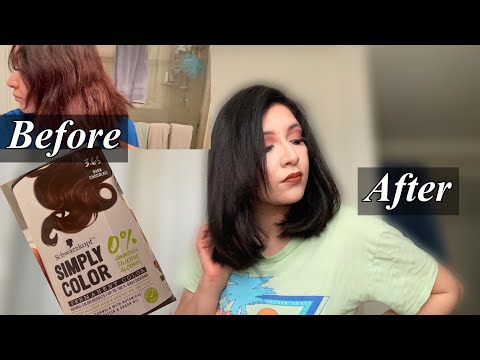 DIY DARK CHOCOLATE BROWN HAIR | SCHWARZKOPF HAIR DYE 3.65