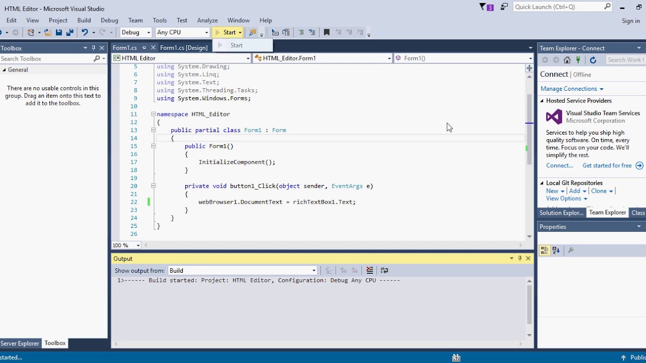 How to make a HTML Editor using C# NET