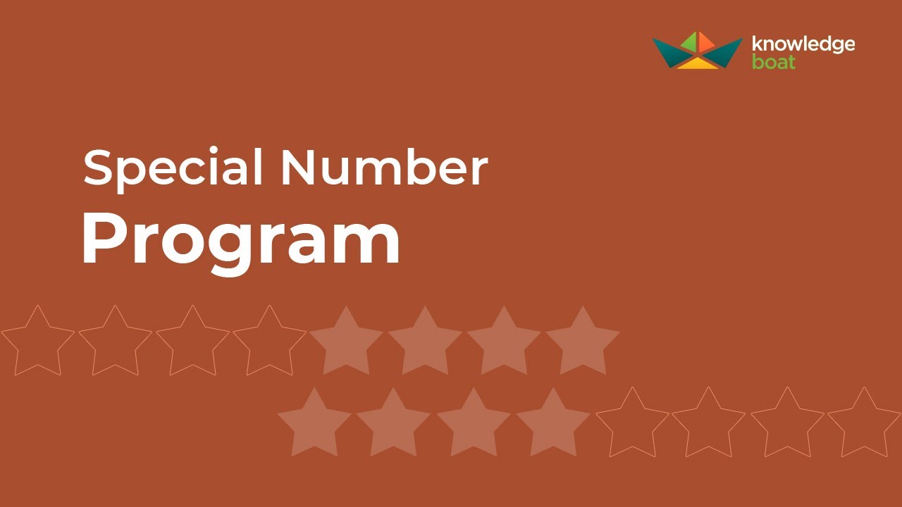 Special Number Program | ICSE Computer Applications | Java & BlueJ