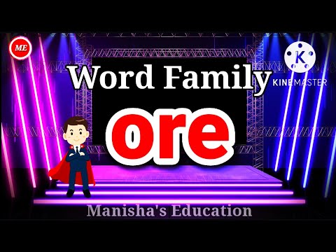Word Family-ore | ore-word Family | Phonics Word Families | Word Bank | (@ManishasEducation )