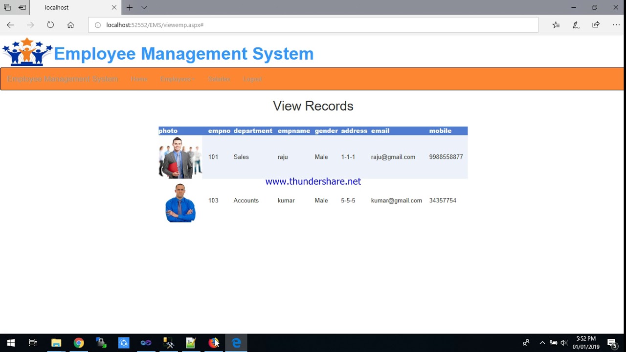 update record in sql server table with C# or VB ASP.NET