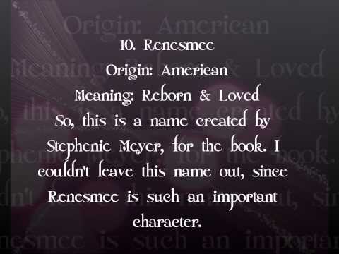 Baby Names from Twilight