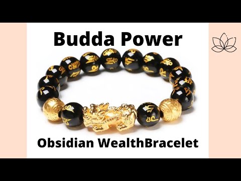 FENG SHUI BLACK OBSIDIAN WEALTH BRACELET, BUDDHA POWER OBSIDIAN WEALTH BRACELET REVIEW