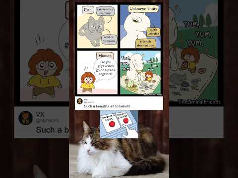 cat, unknown entity, human. (oc) #short #funny #memes