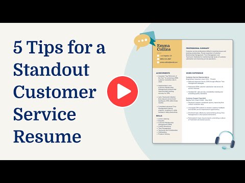 5 Tips for a Standout Customer Service Resume