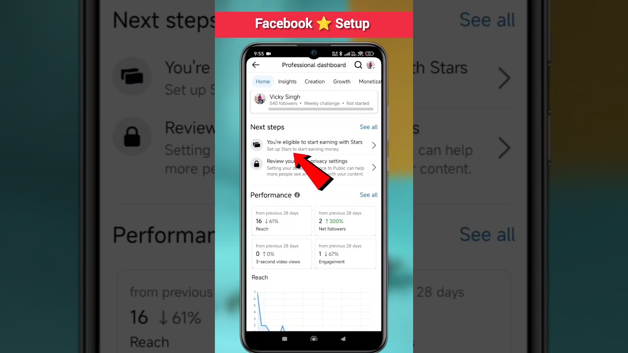 Facebook Star ⭐ Setup | Facebook Star Monetization | Tech Frack #shorts