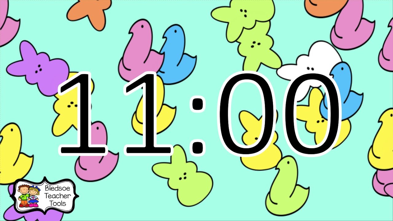 11 Minute Easter Peeps Countdown Timer with Background Music