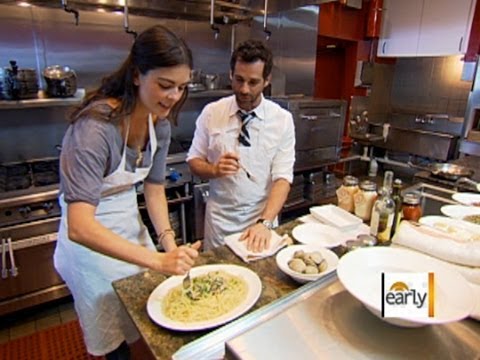 The Early Show - Miami chef demos famous linguini with clam sauce