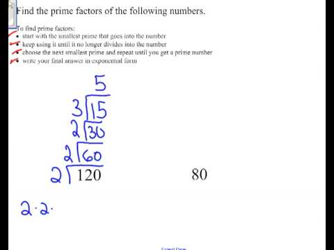 Finding Prime Factors of a Number