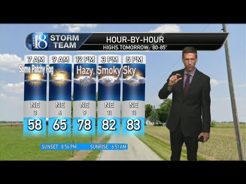 August 7, 11 PM Weather Forecast