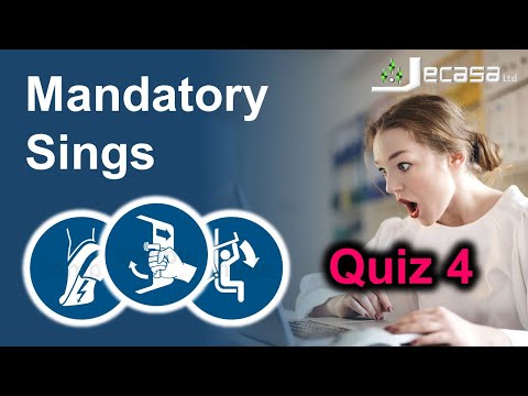 Mandatory Signs - Quiz 4