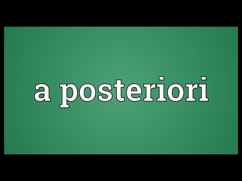 A posteriori Meaning