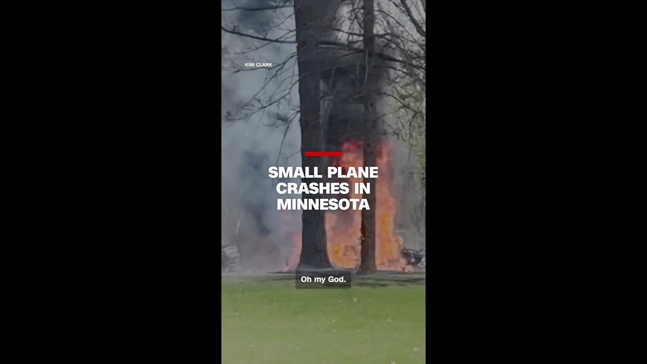Video shows aftermath of small plane crash in Minnesota