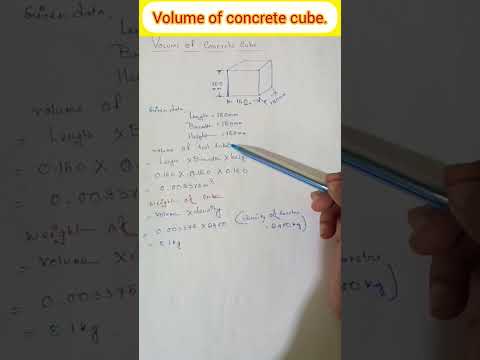How to Calculate the volume & weight of a concrete Cube! #shorts
