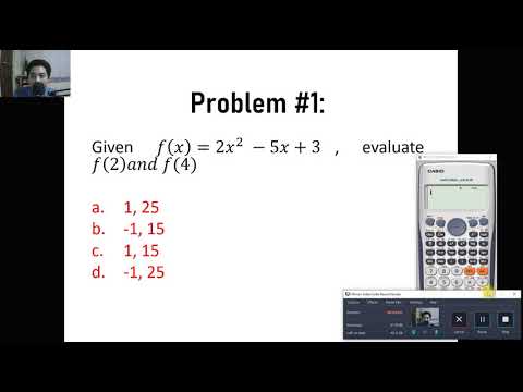 Calculator Techniques FOR BOARD EXAM - Evaluating Functions and Simplifying Expressions 10 EXAMPLES