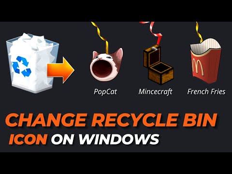 How to Change Recycle Bin Icon on Windows 11/10/7 | Pop Cat Recycle Bin Icon