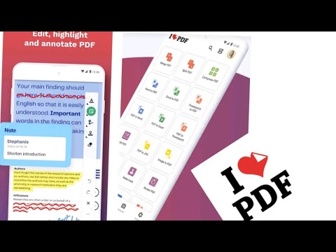 Good App and website for PDF editing and conversion | IlovePDF.com and IlovePDF app | PDF edit