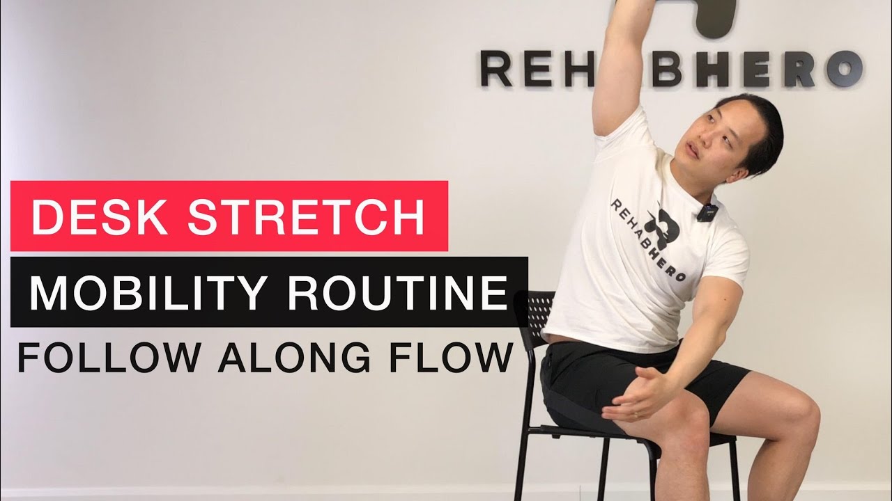Desk Stretch Routine & Mobility Flow Follow Along - For Neck & Back Aches and Stiffness | Work Break