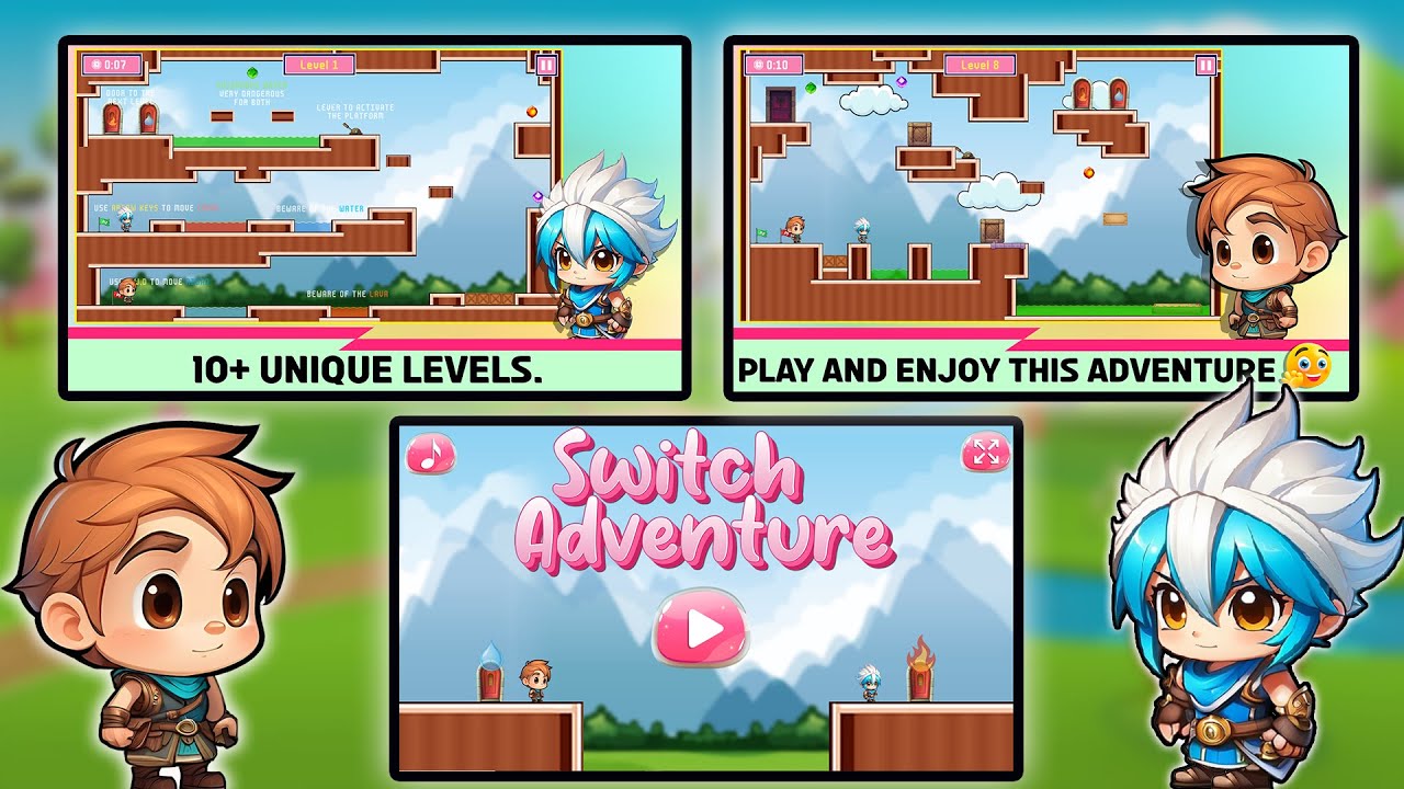 Switch Adventure || Construct 3 Game Template || Source code