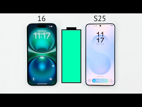 Samsung S25 vs iPhone 16 Battery Life DRAIN Test