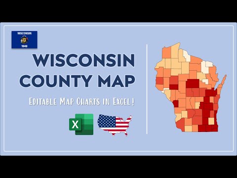 Wisconsin County Map in Excel - Counties List and Population Map