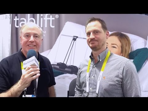 MacVoices #16055: CES - The tablift iPad Stand is Ideal For Use In Bed Or On The Couch