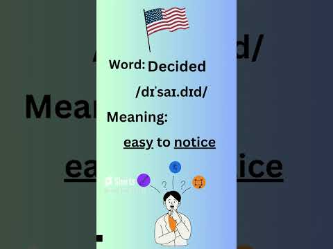 How to Pronounce Decided in American Accent #learning #learnenglish