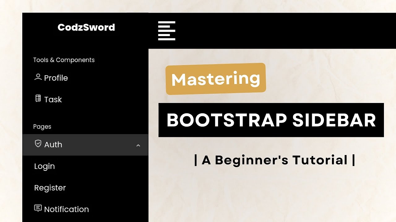 Sidebar Menu Using Bootstrap 5 | Bootstrap 5 Sidebar