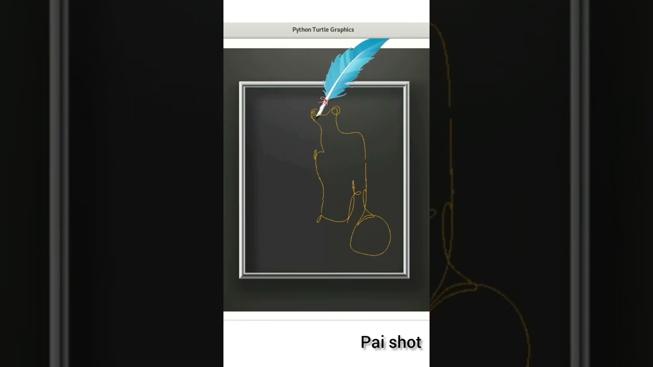 Woman drinking wine line art using turtle #shorts #creative #satisfyingart