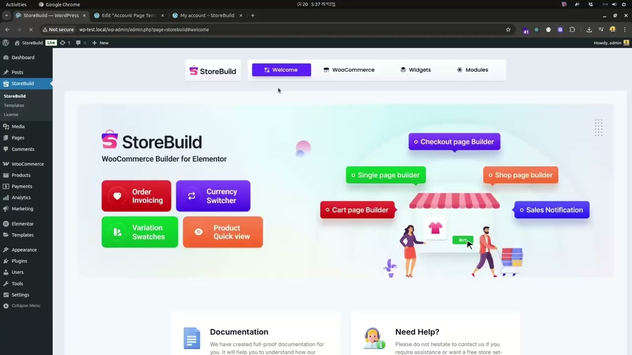 How to Create and Customize WooCommerce My Account Page Using Elementor | Free Account Page Template
