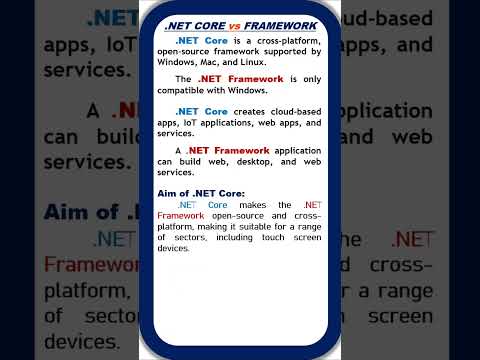 .net core vs framework || .net core || .net framework