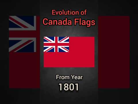 Evolution of Canada Flag (1606 - 2023)