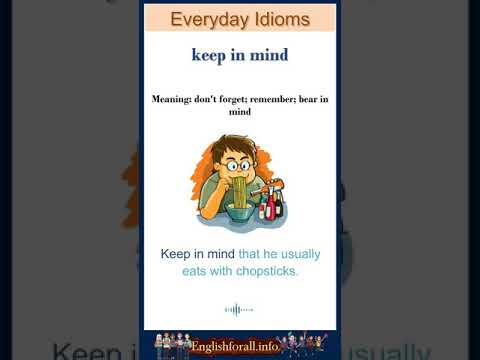 Keep in mind meaning | keep in mind sentences | Common English Idioms #shorts