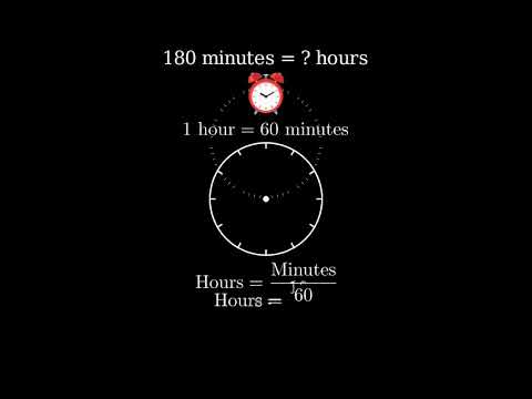 How to convert 180 minutes into hours