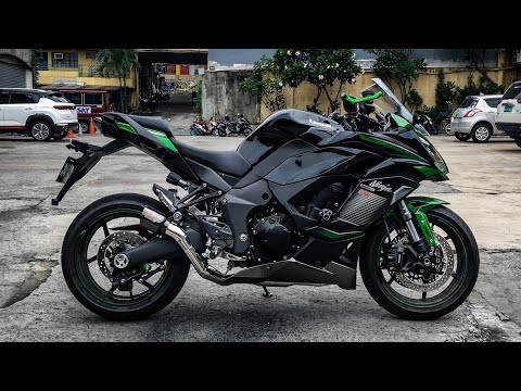 Full exhaust system on a 2023 Kawasaki Ninja 1000SX