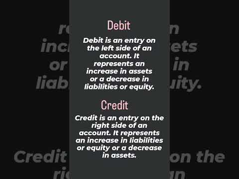 Debit and credit meaning