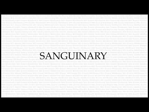 SANGUINARY Meaning - The Secret Language of Rogues